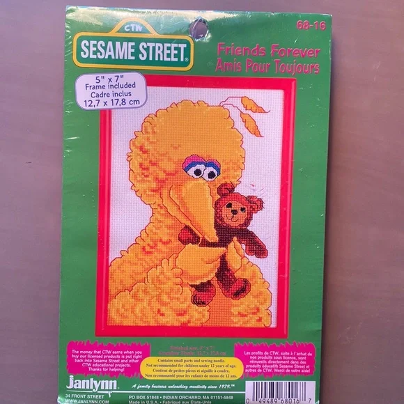 Janlynn | Other | Sesame Street Friends Forever Big Bird Cross Stitch ...